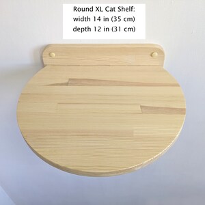 Round XL Shelf for Cats From Pine Wood, Wall Mounted Cat Bed, Cat Bed ...
