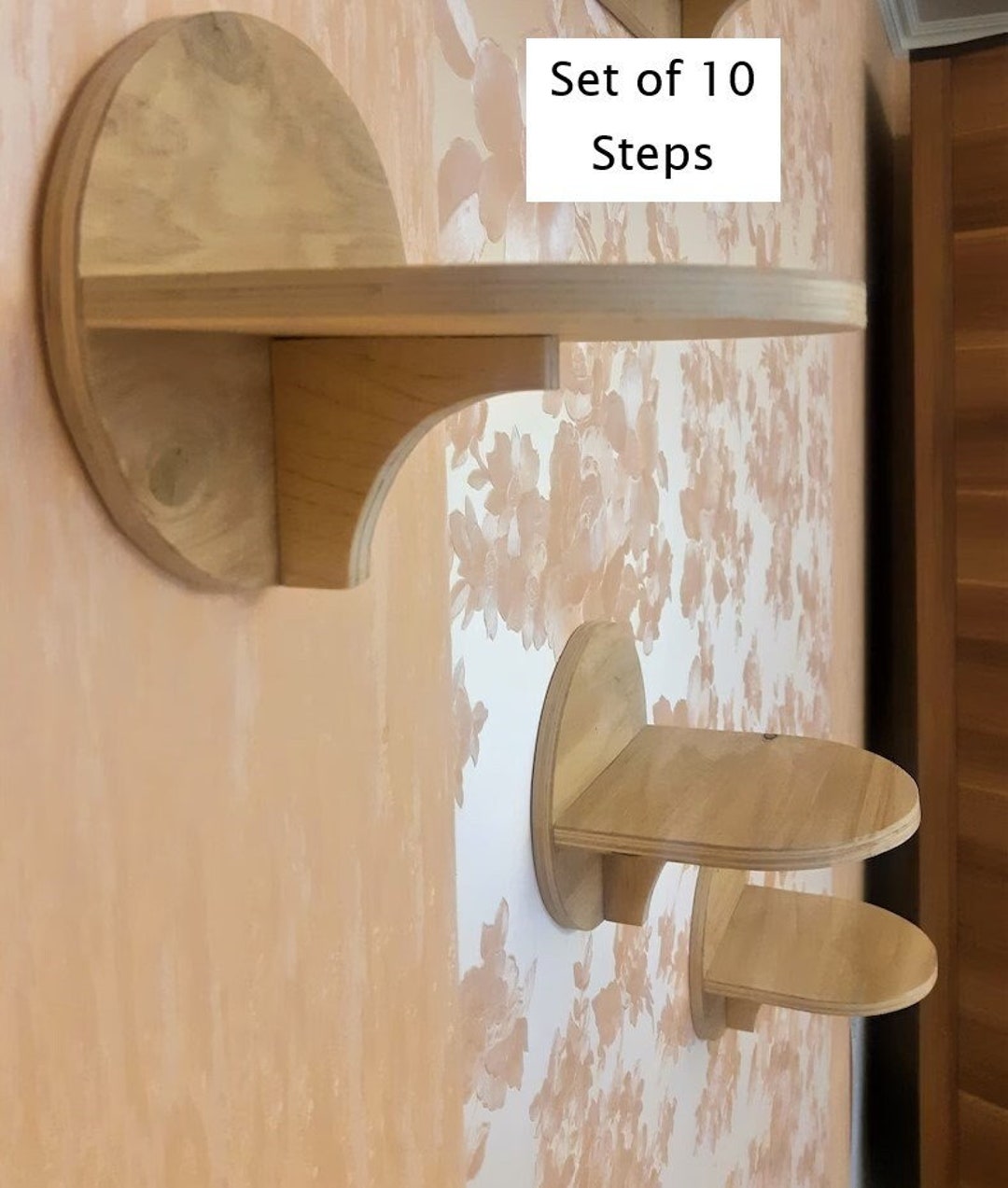 Set of 10 Cat Wall Steps | Cat Shelves, Cat Tree, Cat House, Wall Decor ...