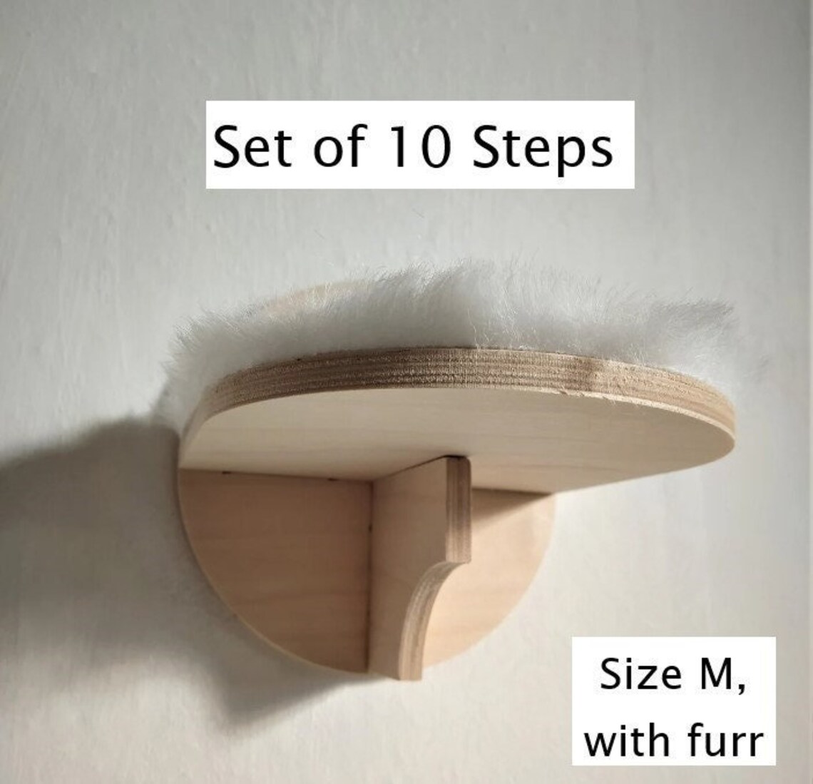 Modern Cat Steps for Wall 10 Items With White Soft Fluffy - Etsy