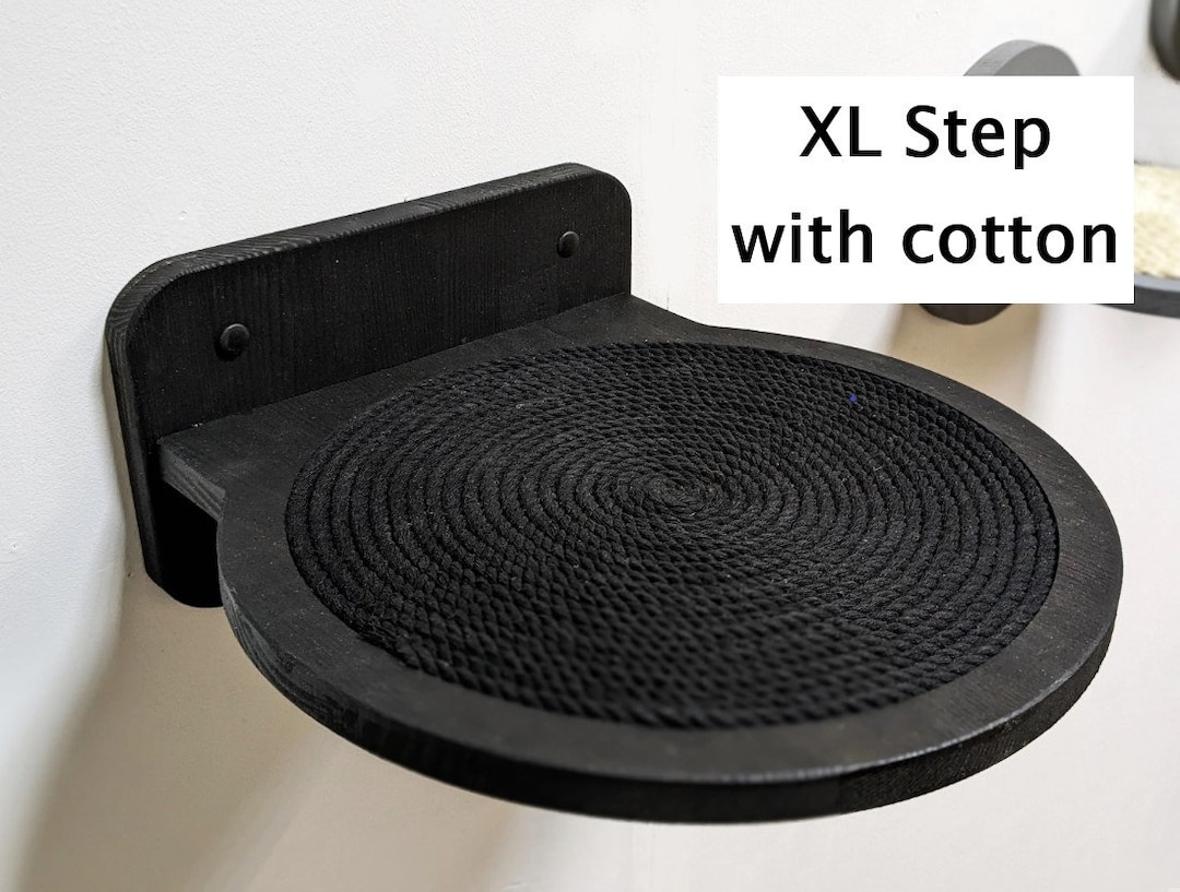 XL Handmade Pine Cat Step for Big Cats With Sisal/cotton Top, Cat Wall ...