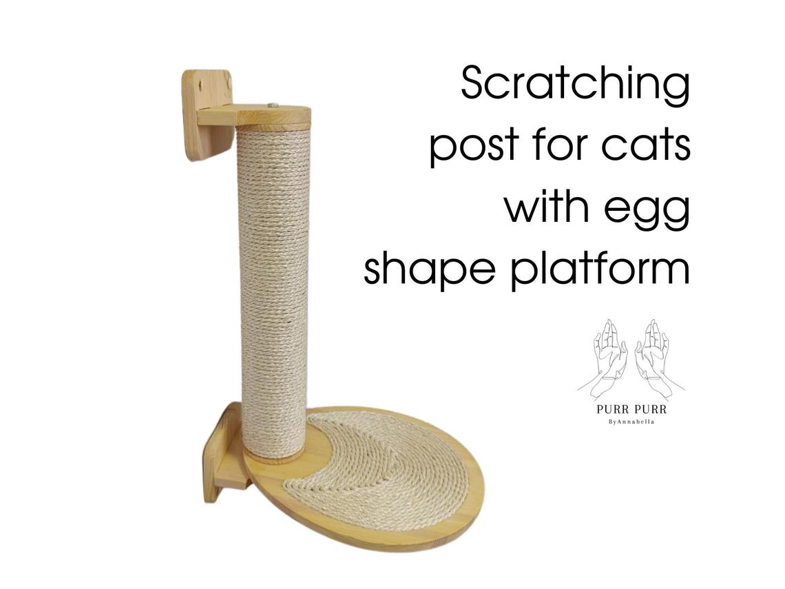 Cat Scratching Post From Pinewood With Egg Platform M or L Sized ...