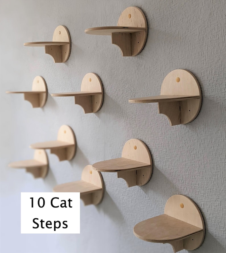 Set of 10 Cat Wall Steps Cat Wall Furniture Sets Cat Shelf - Etsy