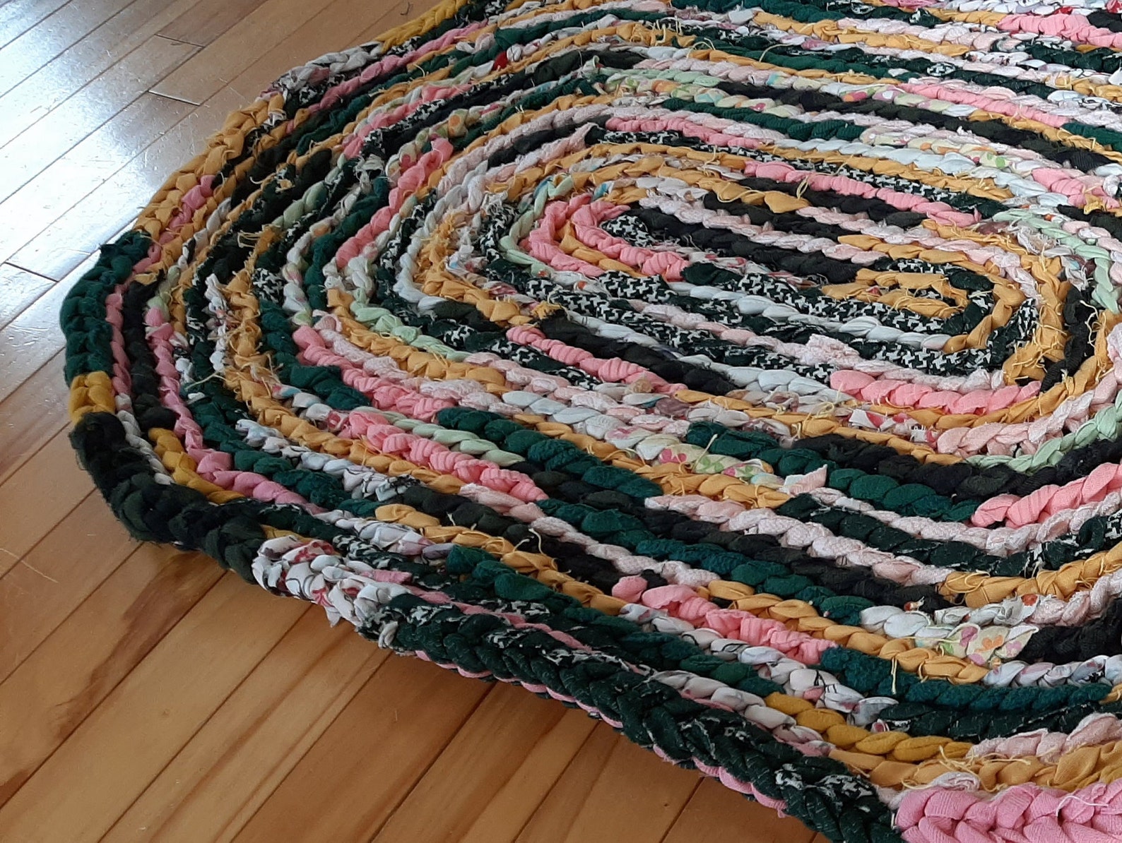 Crocheted Rag Rugs Eco Friendly Rug Retro Home Decor Handmade Rug Small ...