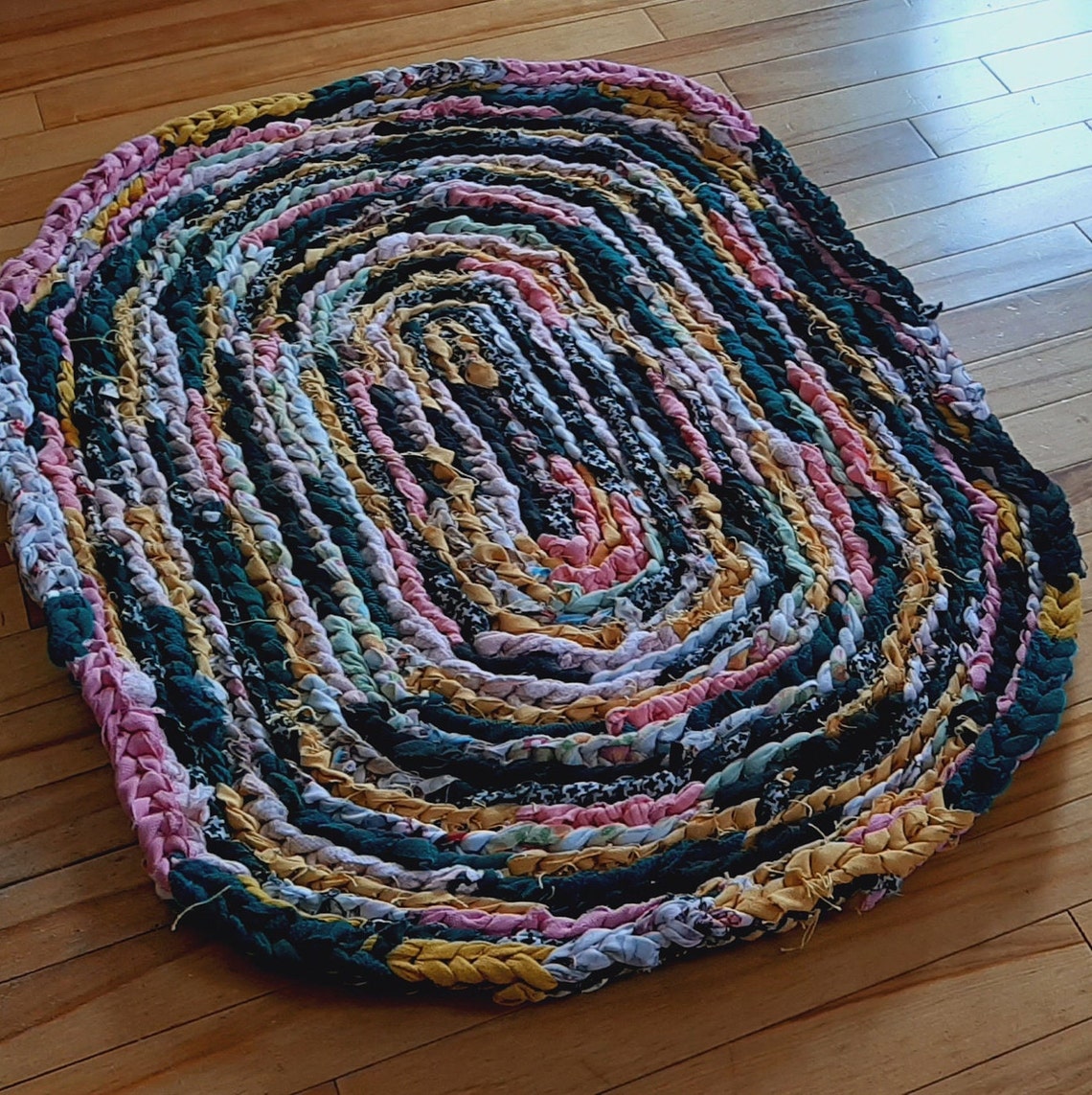 Crocheted Rag Rugs Eco Friendly Rug Retro Home Decor Handmade Rug Small ...