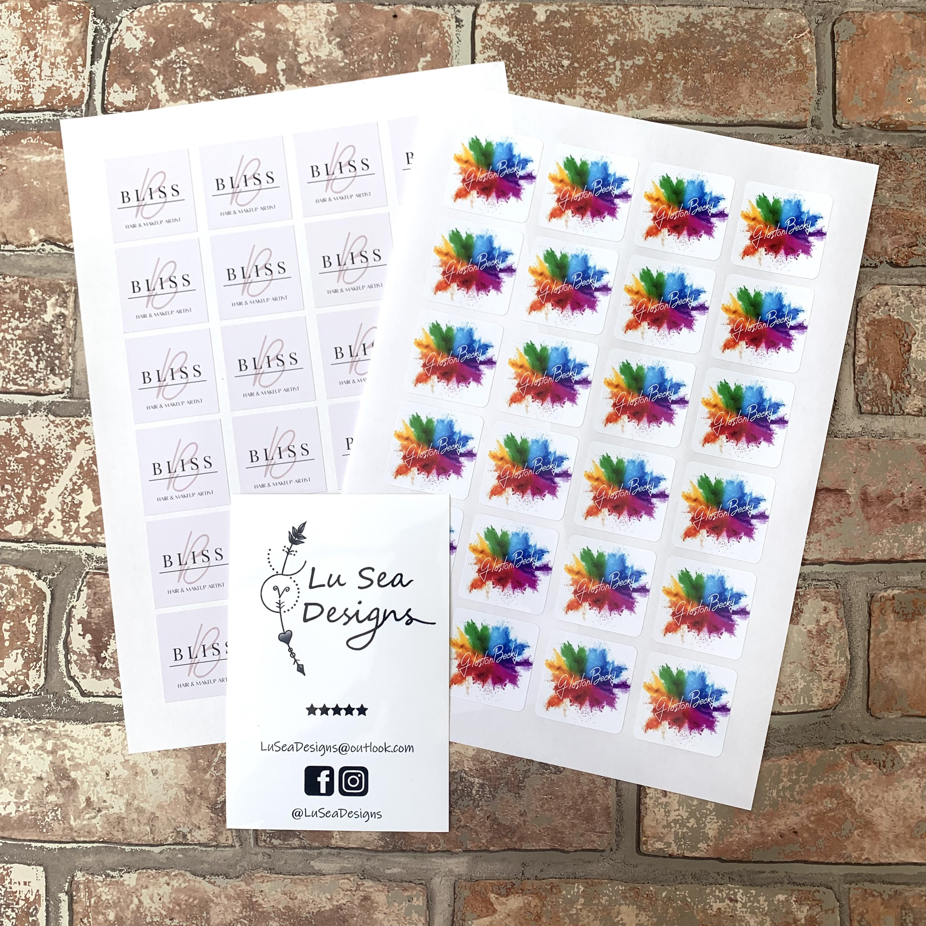 Square Logo Stickers Etsy at David Daigle blog