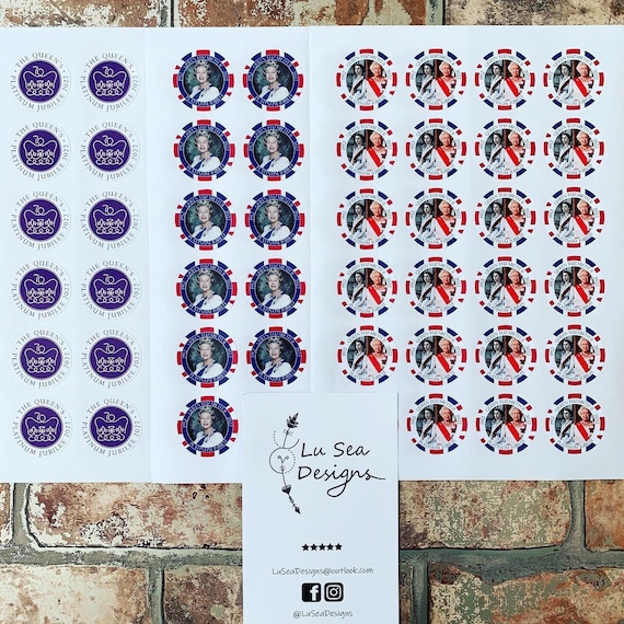 Queen Platinum Jubilee Stickers Emblem Coronation Celebration - Etsy