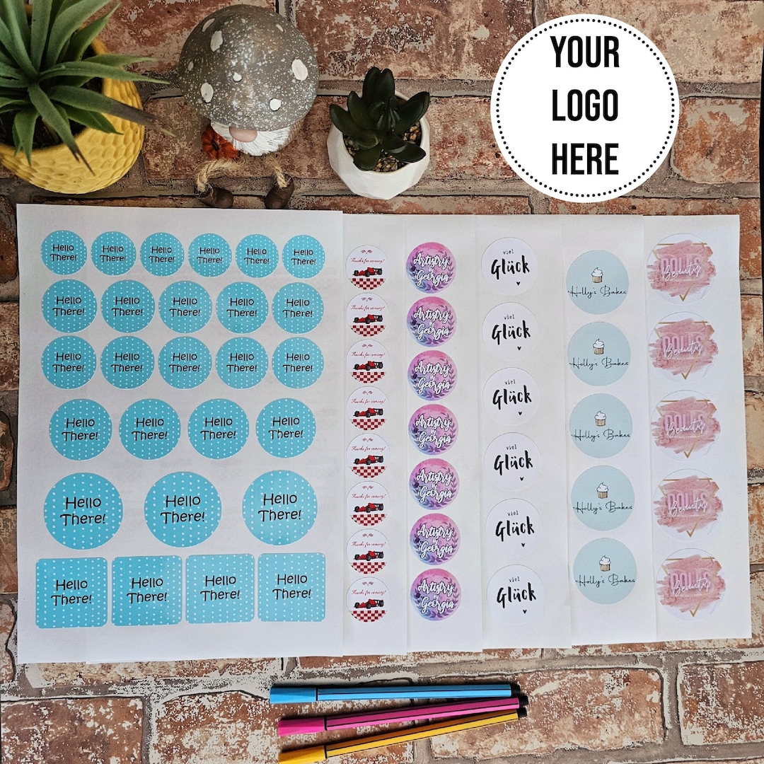 Custom Stickers Personalised Logo Your Design Small Business Thank You ...