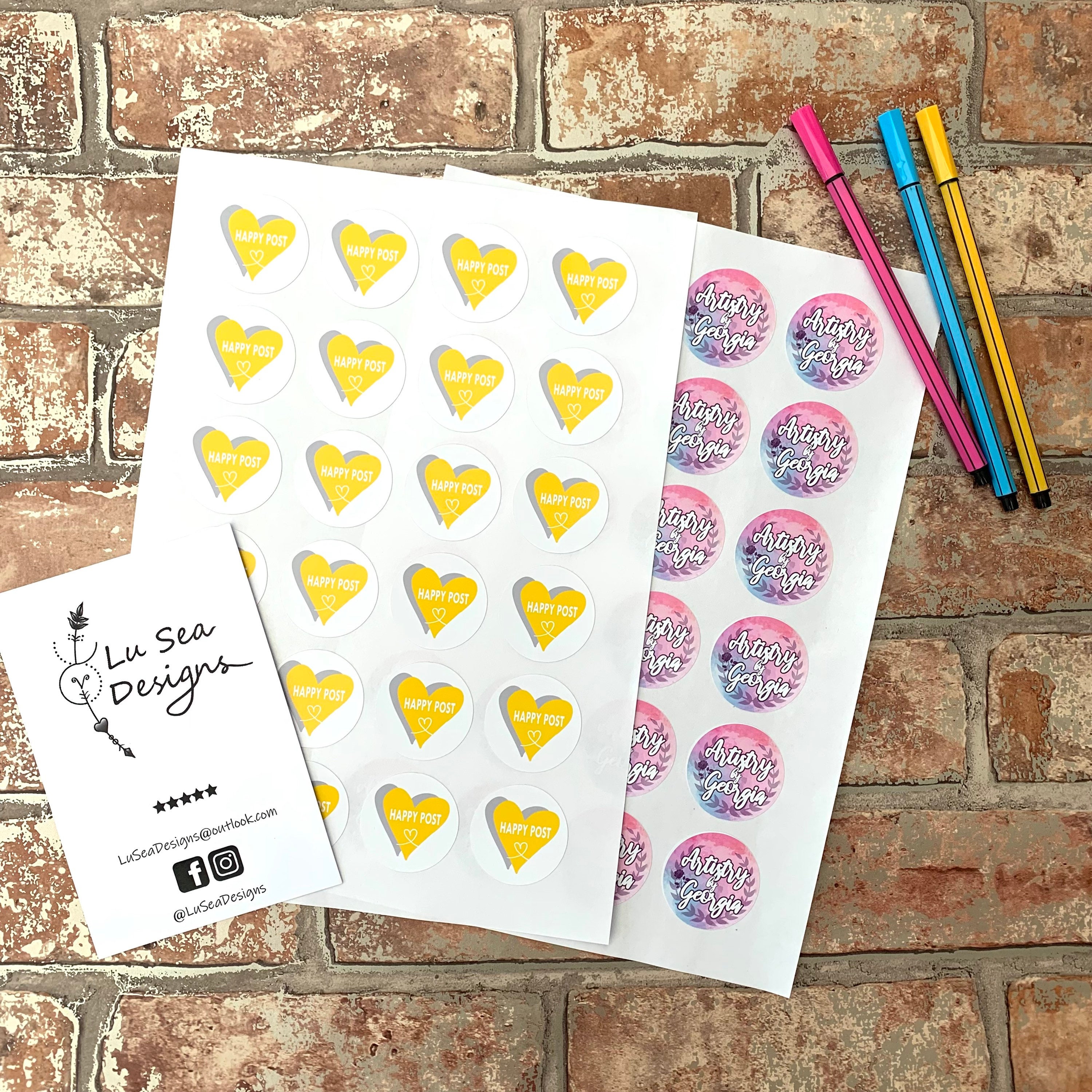 Custom Stickers Personalised Logo Your Design Small Business - Etsy UK