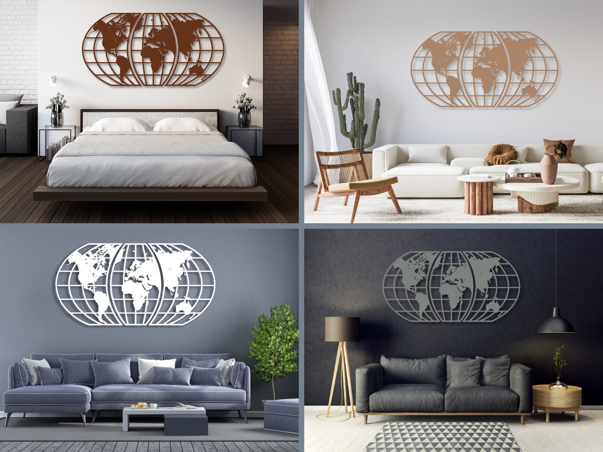 3d Wooden World Map, Home Decor, World Map Wall Art, Housewarming Gift ...