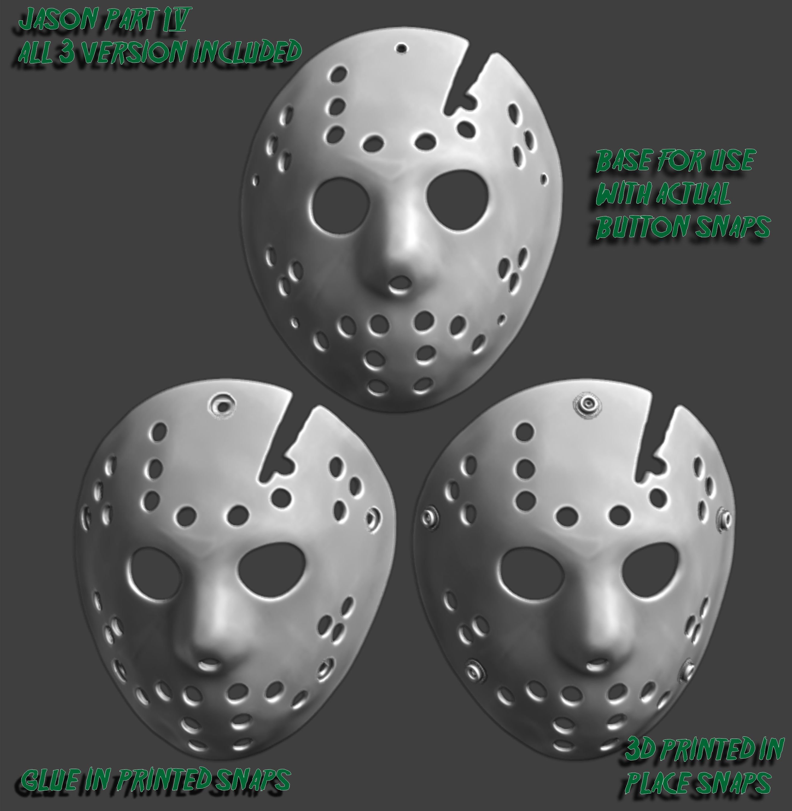 Jason 4 Hockey Mask 3D Print File STL - Etsy