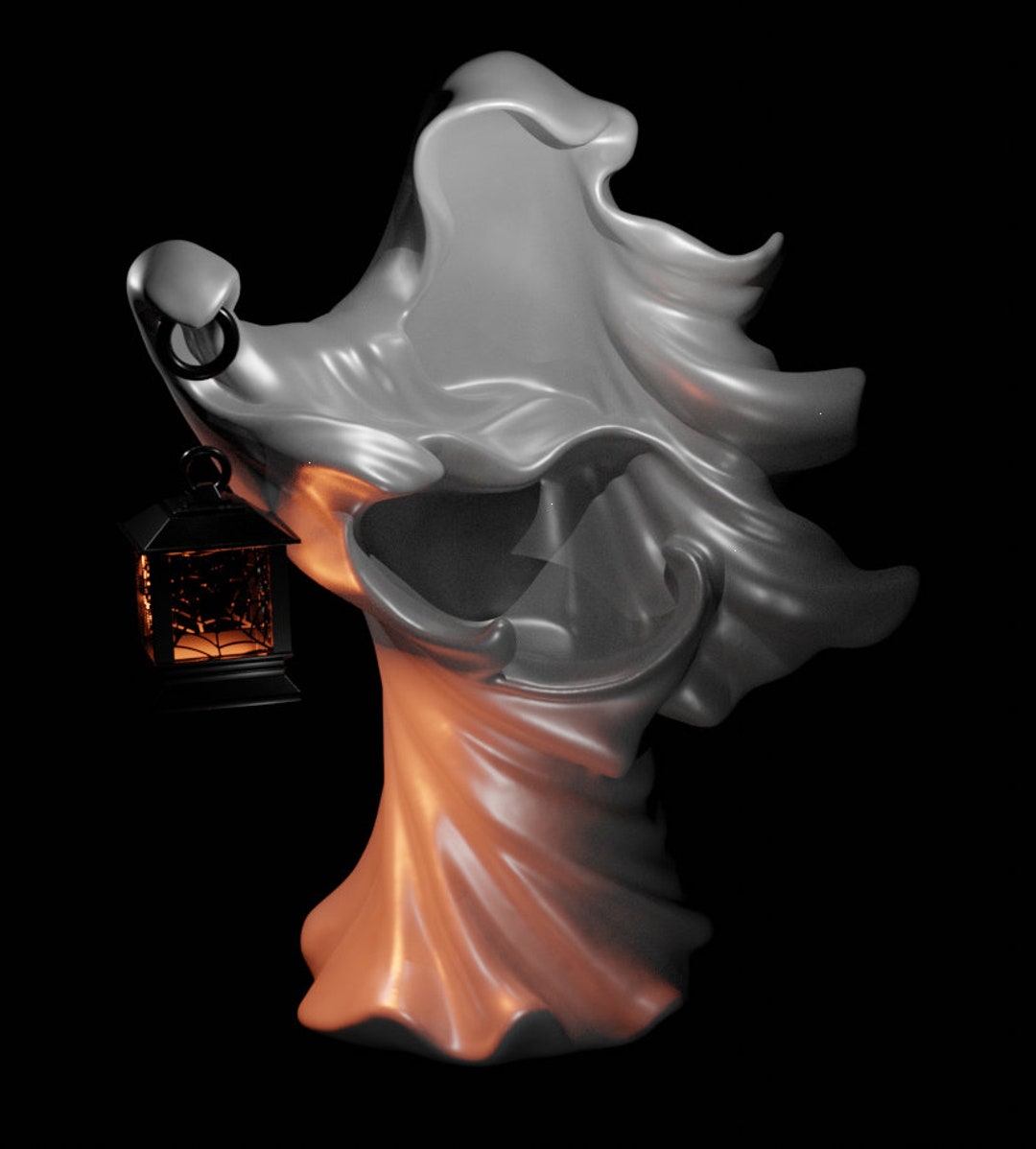 Halloween Ghost Phantom Lamp Lantern Like Cracker Barrel 3D Print .stl ...