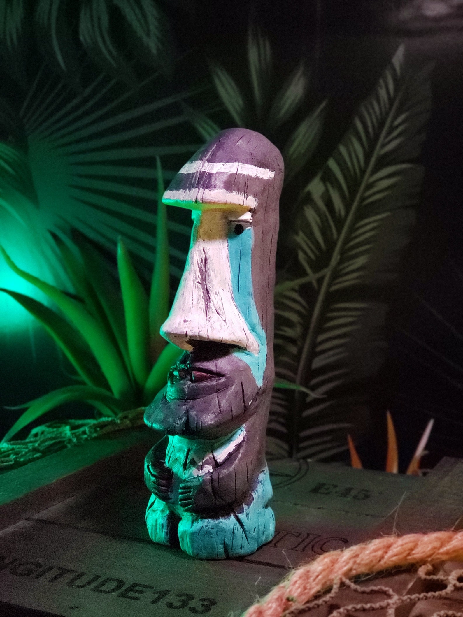 Big Barney Resin Tiki Statue | Etsy