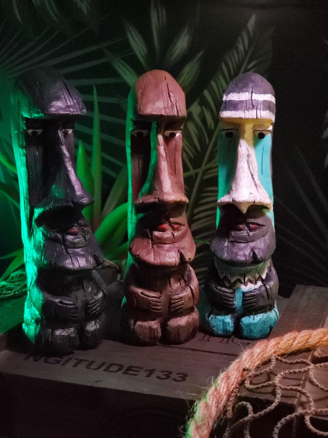 Big Barney Resin Tiki Statue - Etsy