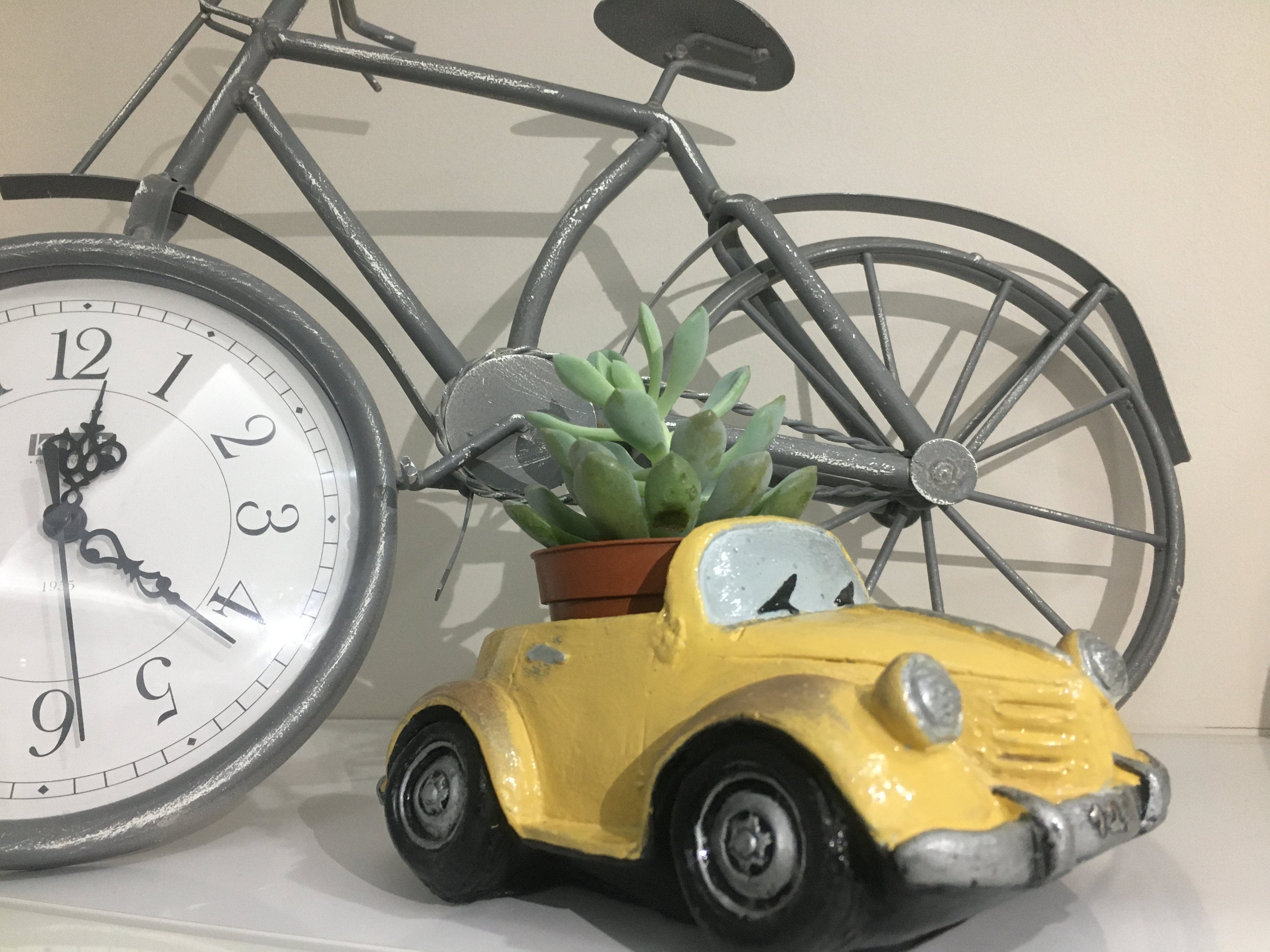 VW Beetle Yellow Succulent Planter | Car Themed Cute Plant Pot | Hand ...