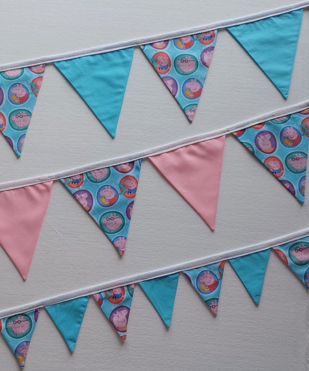 Peppa Pig Bunting Short and Long and Mini Pink or Blue - Etsy