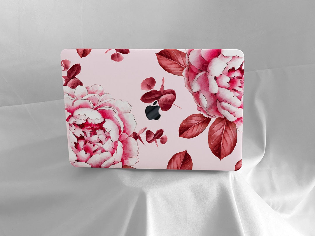 Dark Red Camellia New Pro Mac Hard Protective Case Personalized Name ...