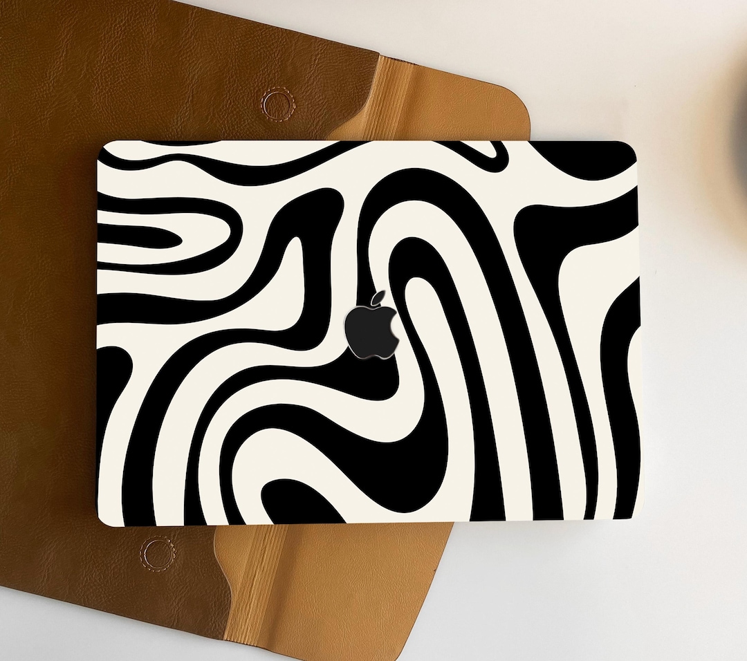 Monochrome Swirl New Pro Mac Hard Protective Case Personalized Name for ...