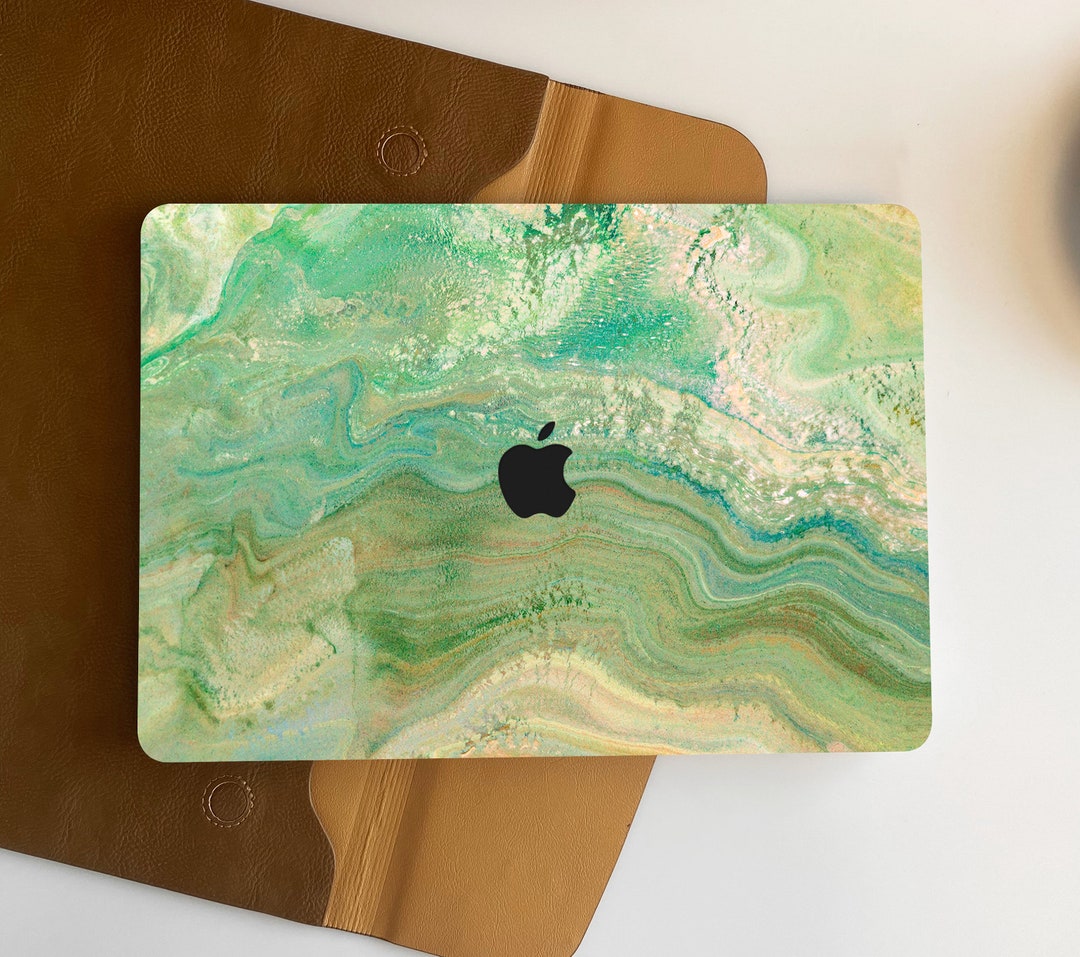 Green Oil Painting Flow Line New Pro Mac Hard Protective Case ...