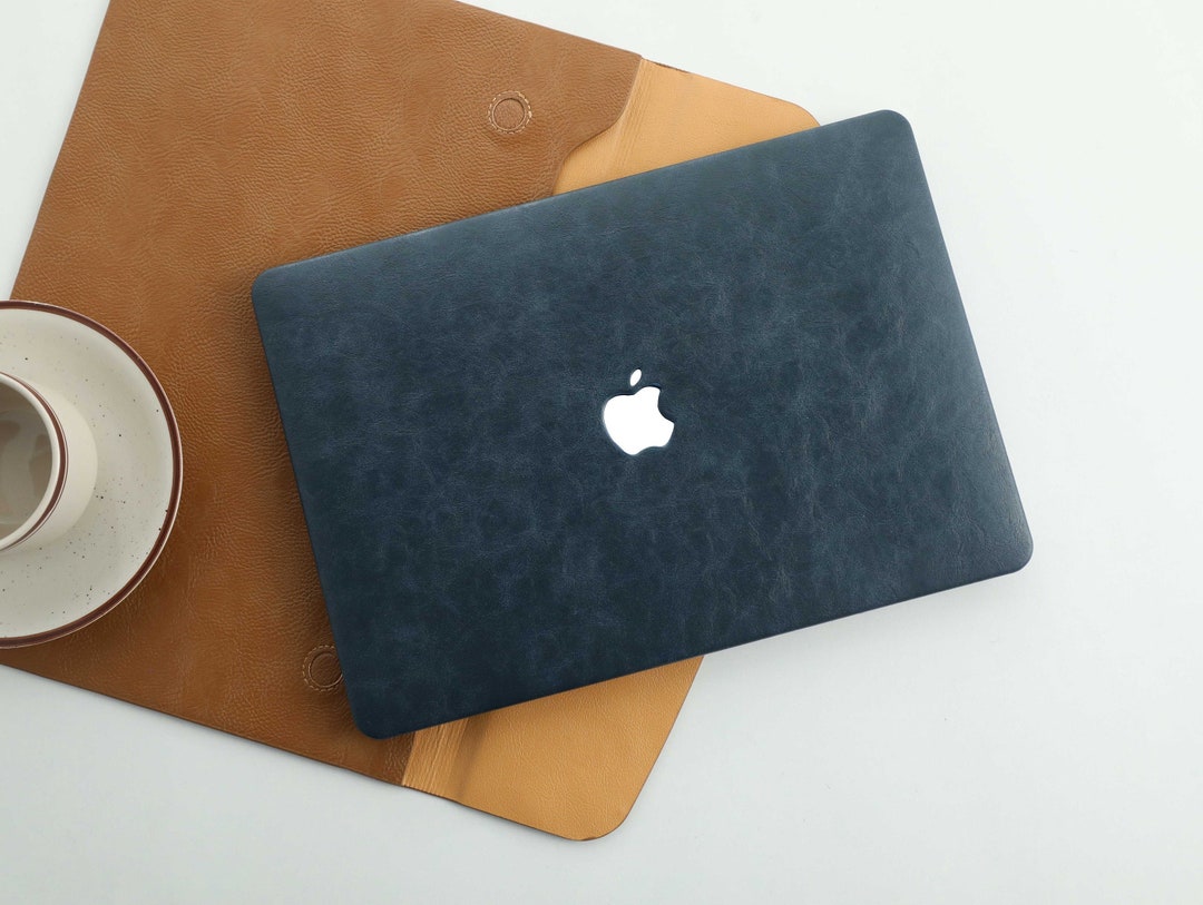 Stone Blue Leather MacBook Case for MacBook Air 13 Case, Pro 13 14 15 ...