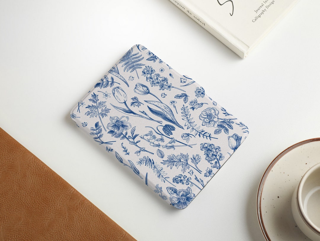 Blue Flower Personalized Kindle Case, Kindle Paperwhite Case, All-new ...
