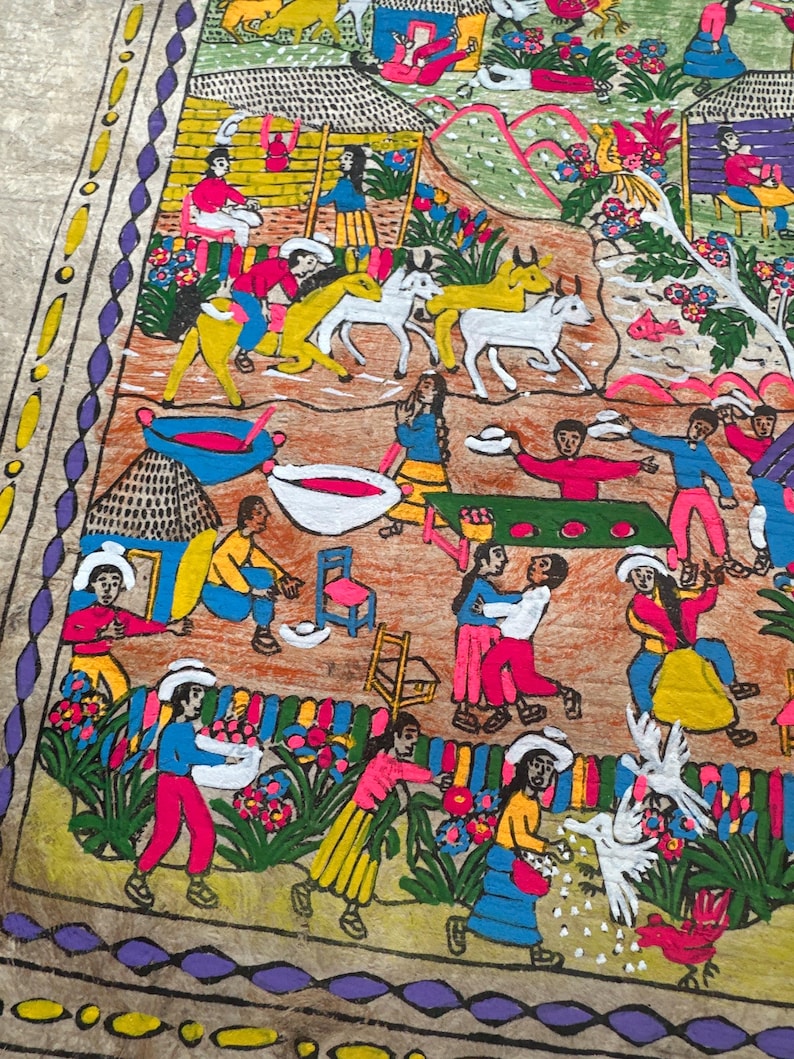 Bark Painting Mexican Folk Art, High Detail - Etsy