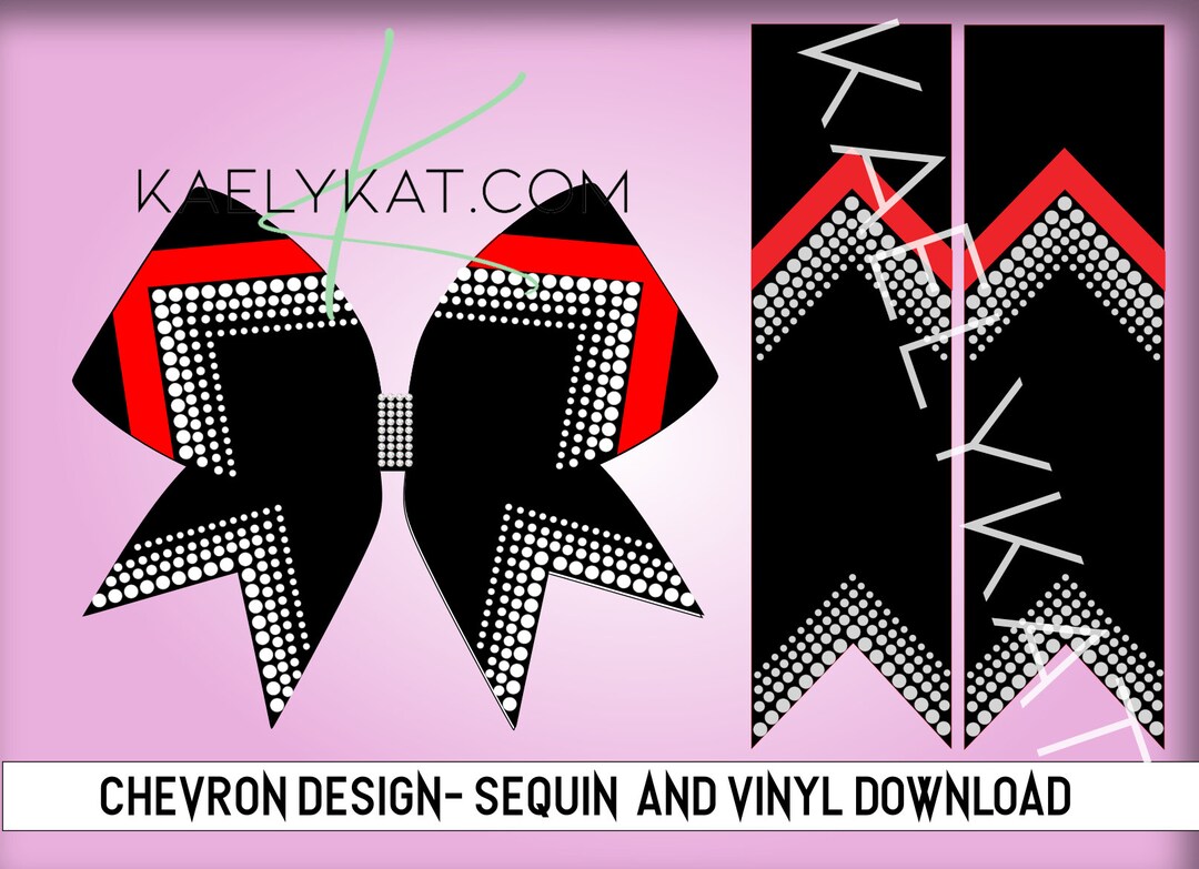 Sequin Dot Vinyl Design for Cheer Bows SVG File Download - Etsy