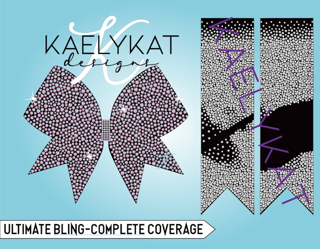 Rhinestone Template for Cheer Bows Silhouette File Download ULTIMATE ...