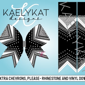 Rhinestone TEMPLATE Cheer Bow Rhinestone Template for Rhinestone ...