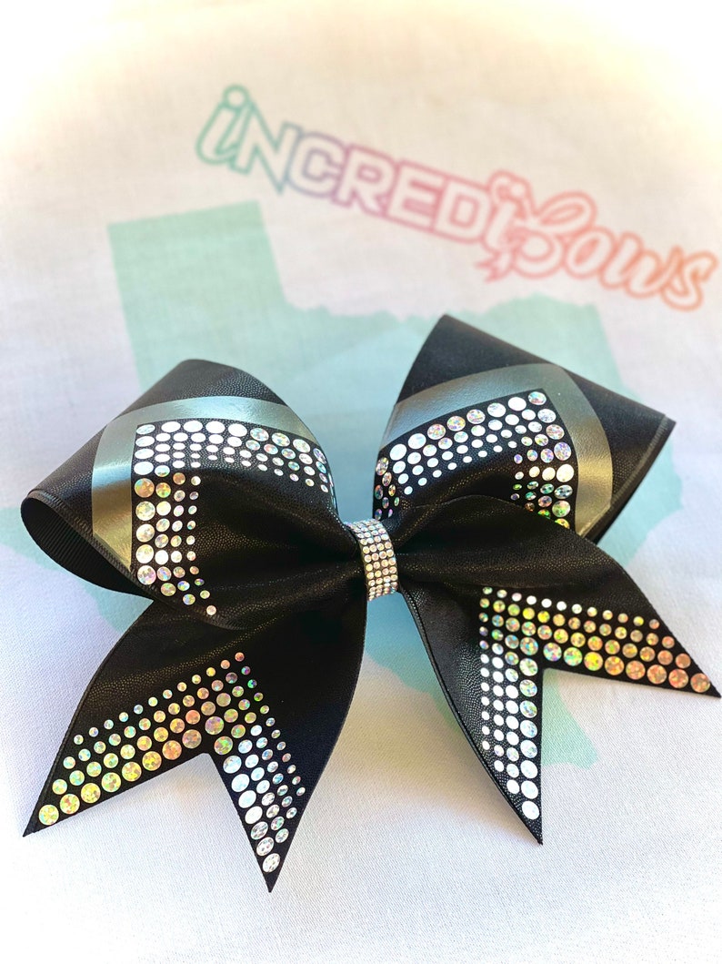 Black Sequin Bling Cheer Bow - Etsy
