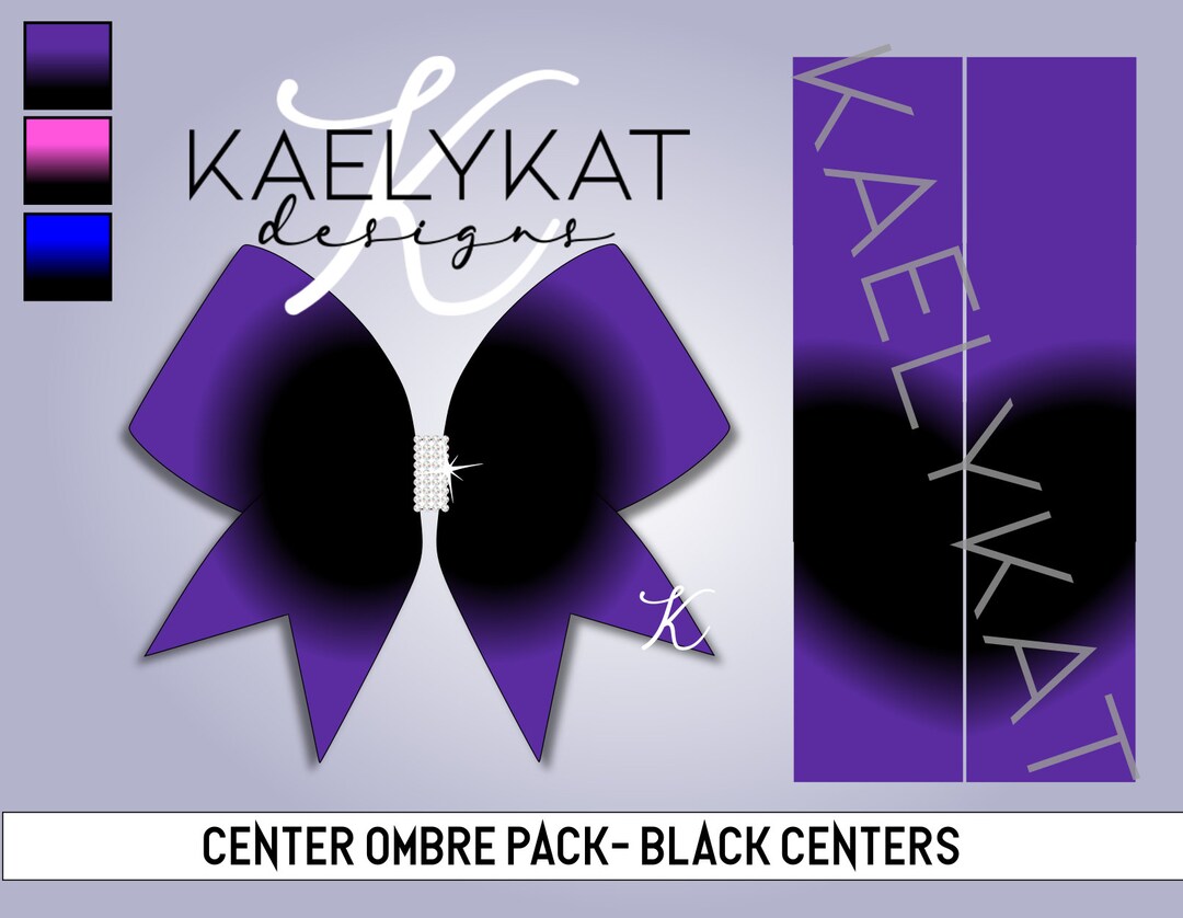 Ombre Gradient Cheer Bow PNG File Download for Sublimation - Etsy