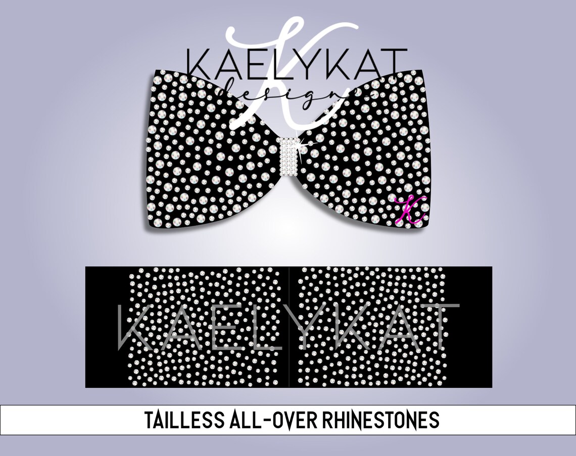 Rhinestone Template for Tailless Cheer Bows Silhouette File Download ...