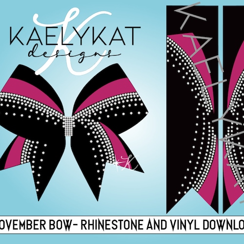 Rhinestone Template and Vinyl Design for Cheer Bows SVG File - Etsy