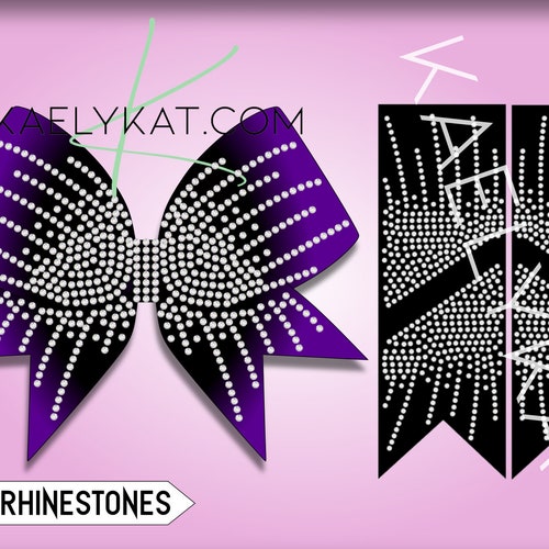 Rhinestone Template for Cheer Bows Silhouette File Download - Etsy