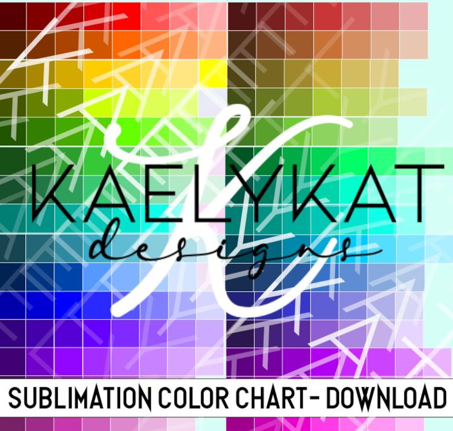 Printable DIY Sublimation Color Reference Chart - Etsy