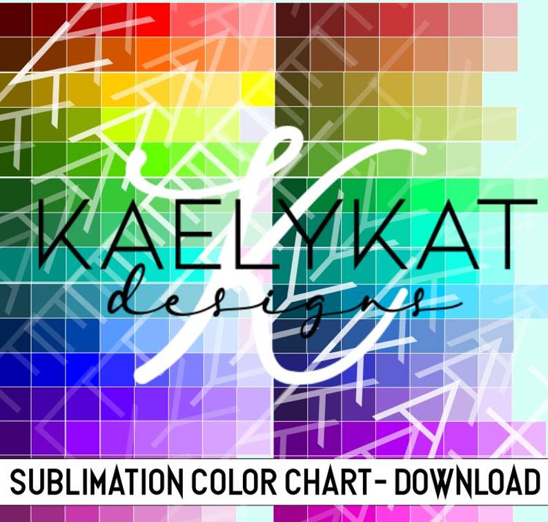 Printable DIY Sublimation Color Reference Chart - Etsy