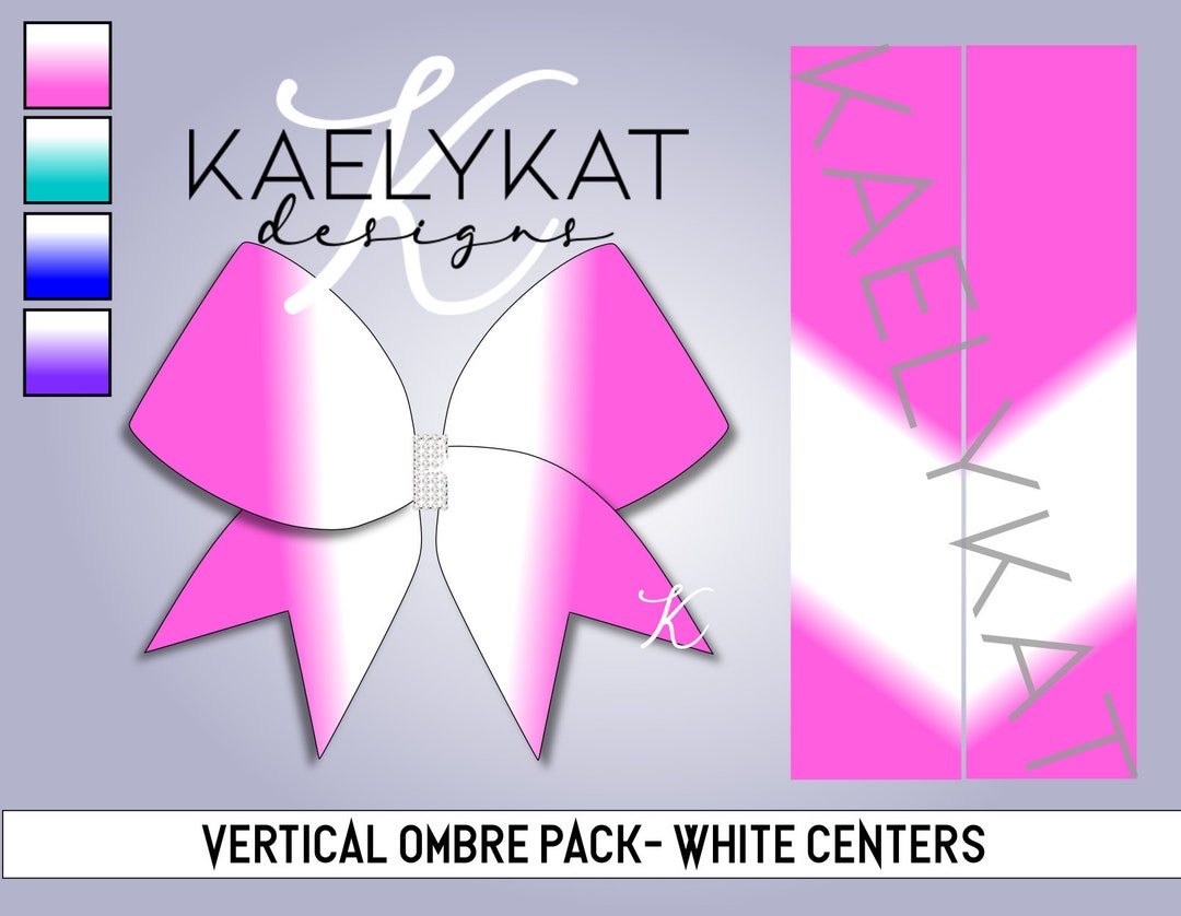 Ombre Gradient Cheer Bow PNG File Download for Sublimation - Etsy