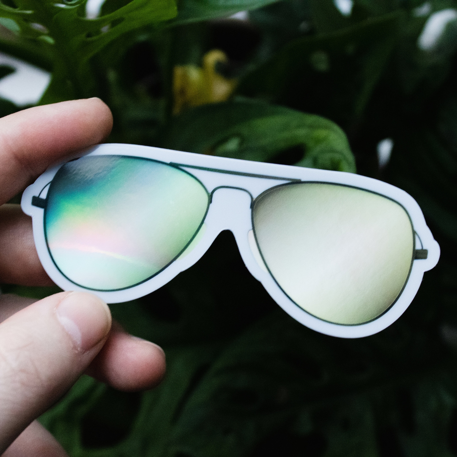 Aviator Sunglasses Holographic Sticker - Etsy