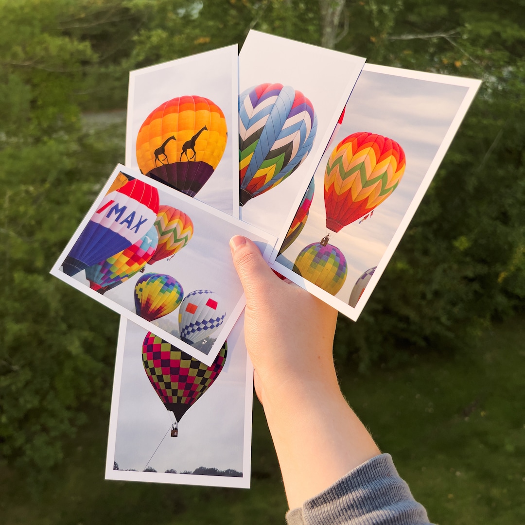 Hot-air Balloon Postcard Pack (5 Pack) - Etsy