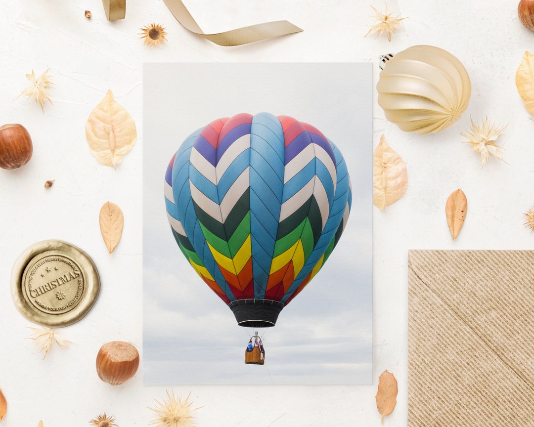 5x7 Hot-air Balloon Greeting Card - Blank Interior - Etsy