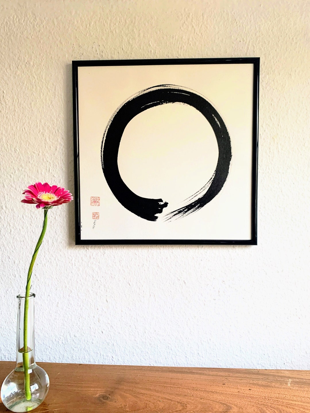 Enso Zen Circle II Calligraphy, Original, Hand-painted and Hand-signed ...
