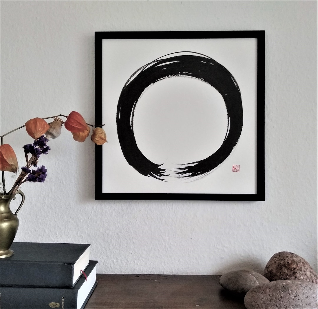 Enso - Zen Circle II — Calligraphy, Original!, Hand-painted and Hand ...