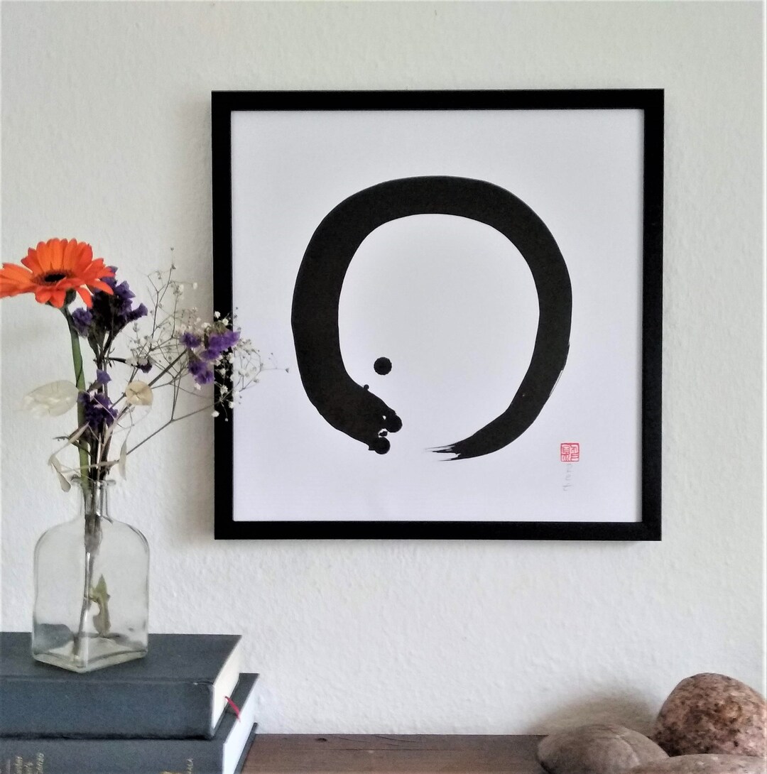 Enso Zen Circle III Calligraphy Original Hand-painted - Etsy