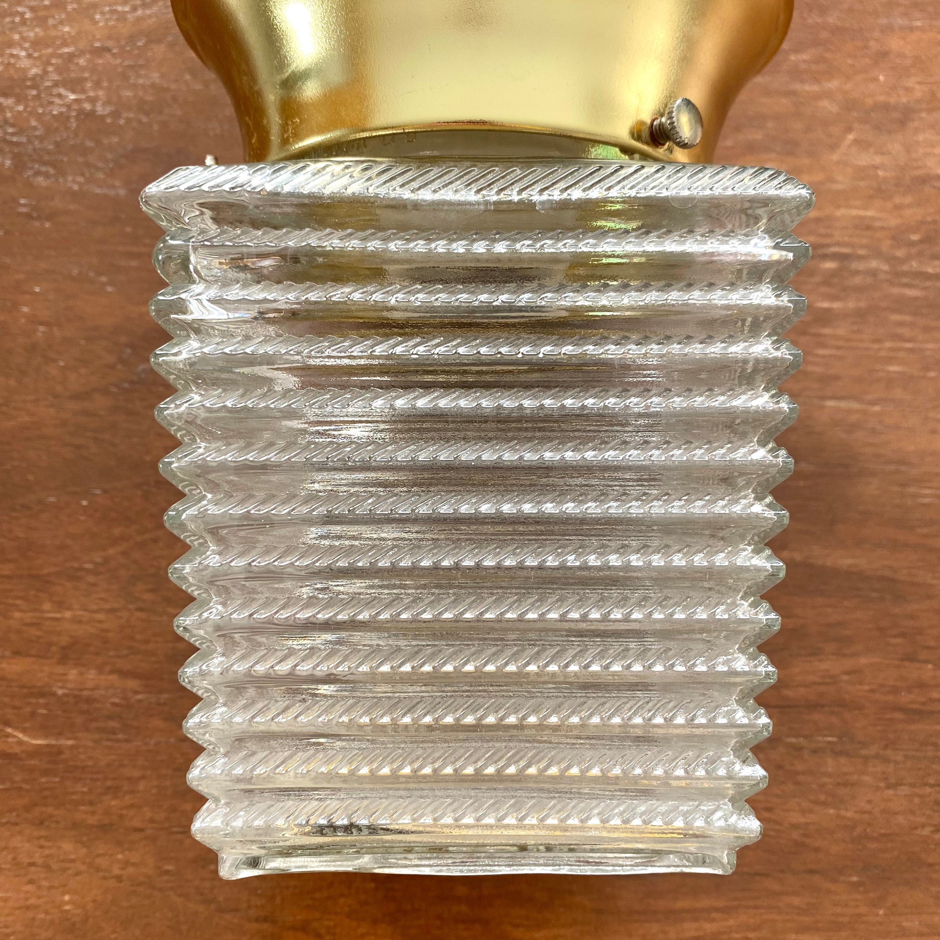 1950s Square Glass Light Fixture - Etsy