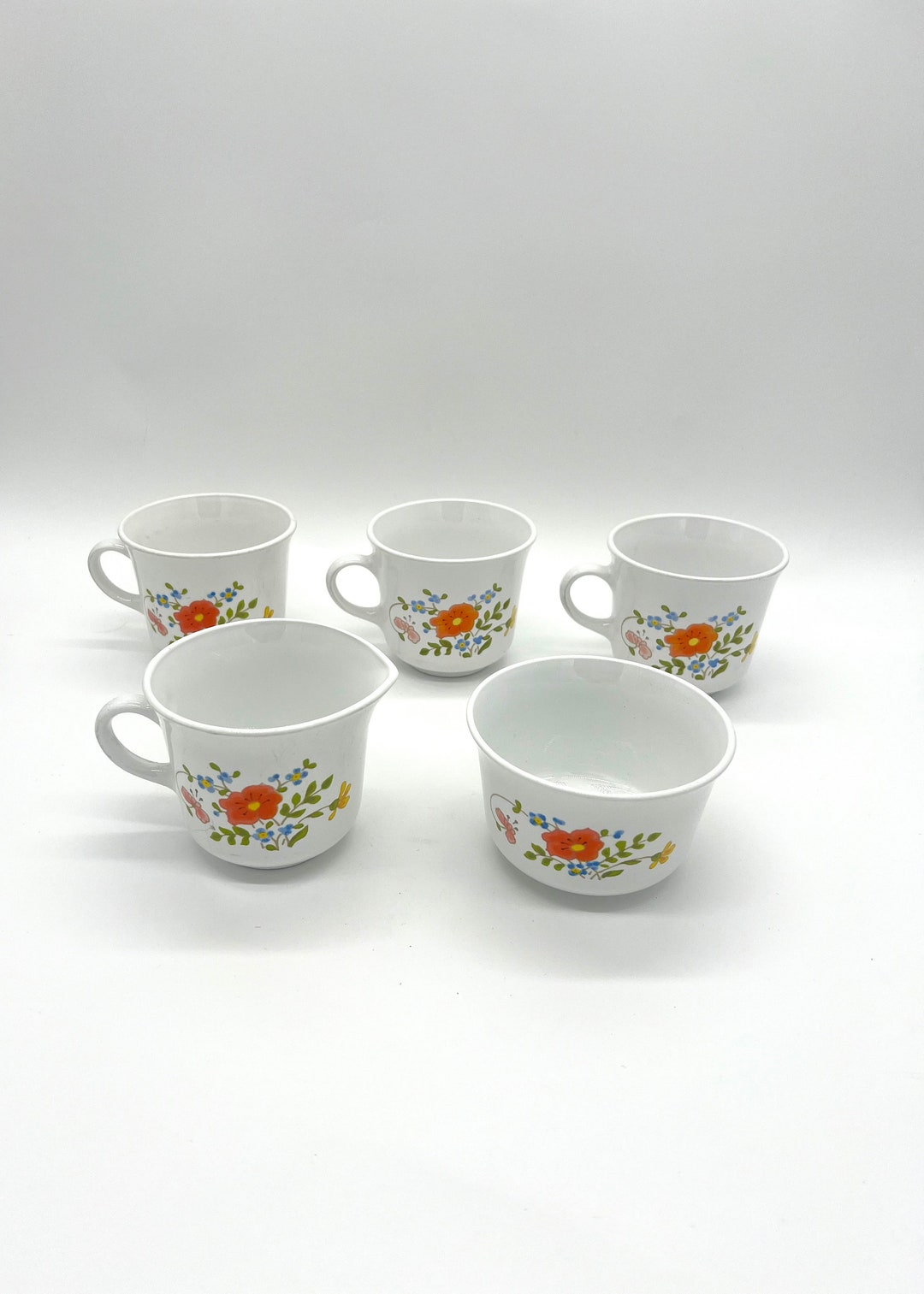 Corelle Tea/coffee Set Mid Century Floral Design - Etsy