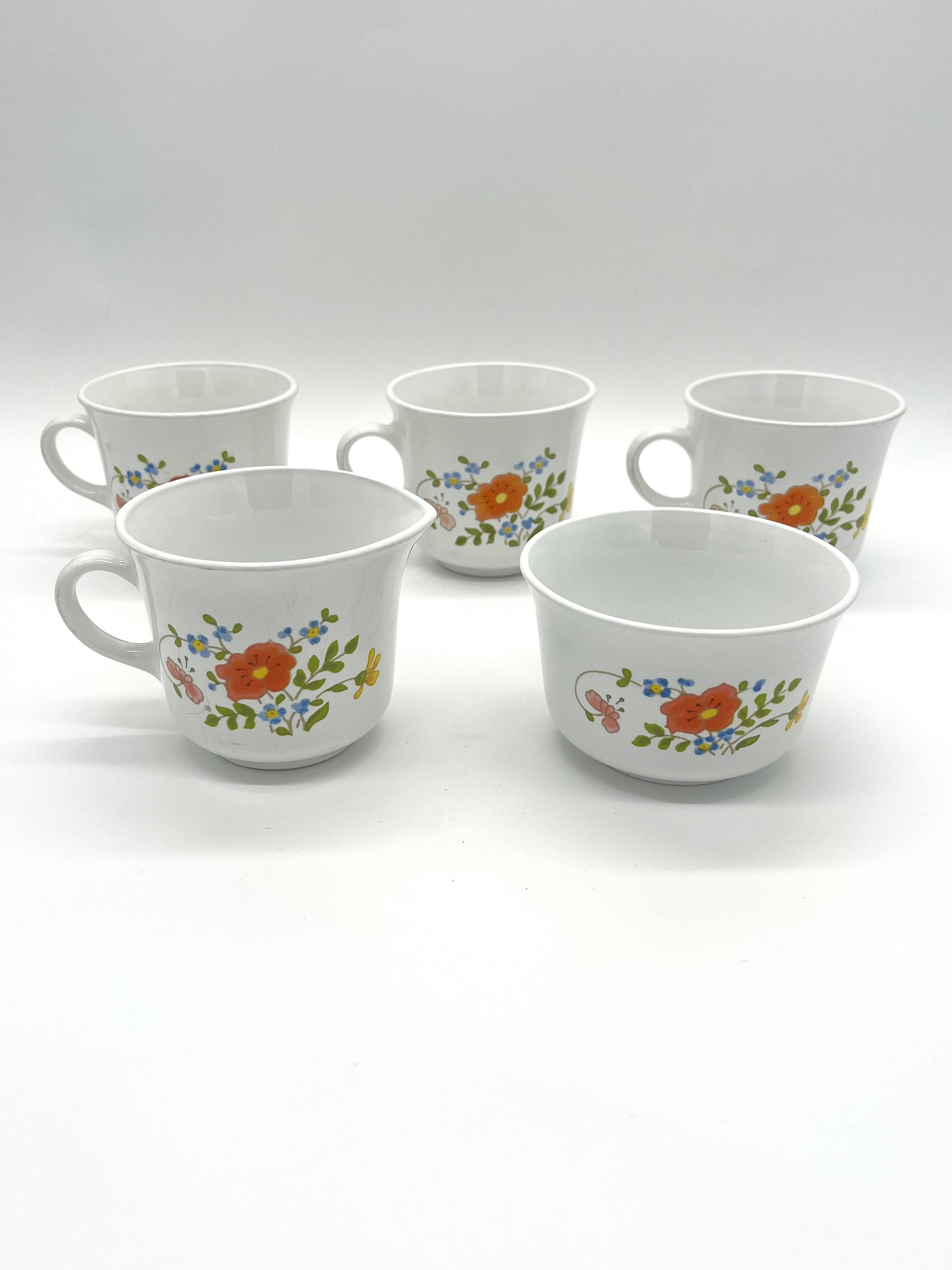 Corelle Tea/coffee Set Mid Century Floral Design - Etsy