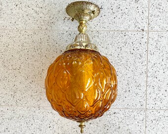 Amber Glass Light Fixture - Etsy
