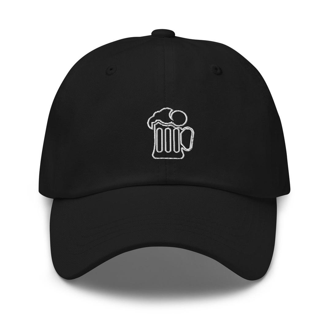 Beer Pitcher Icon Baseball Cap - Minimalist Embroidered Hat for Beer ...