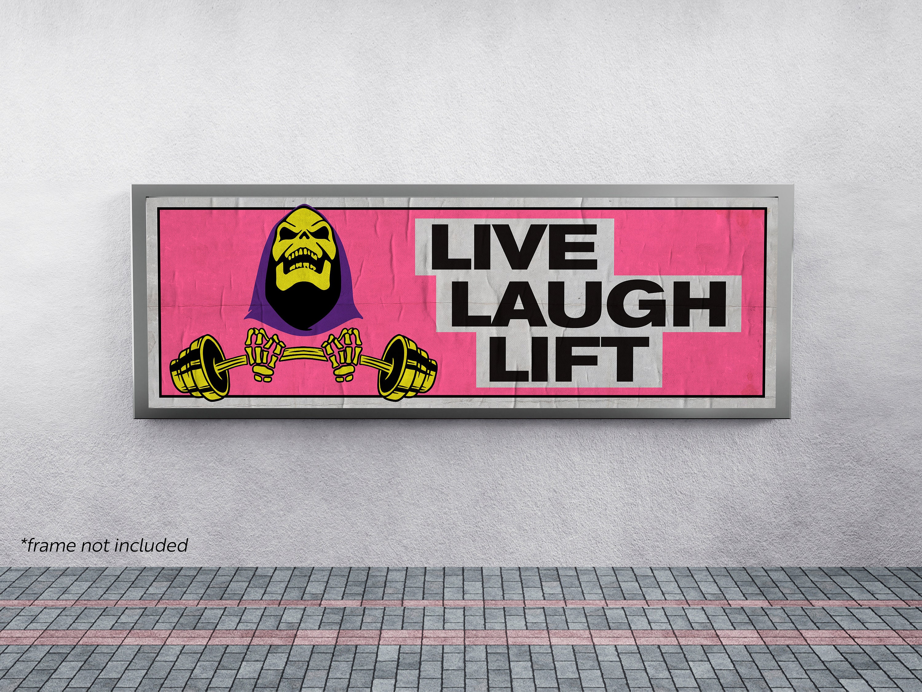 Angry Skeletor Laughing Home Gym Banner Poster Sign Print - Etsy Canada