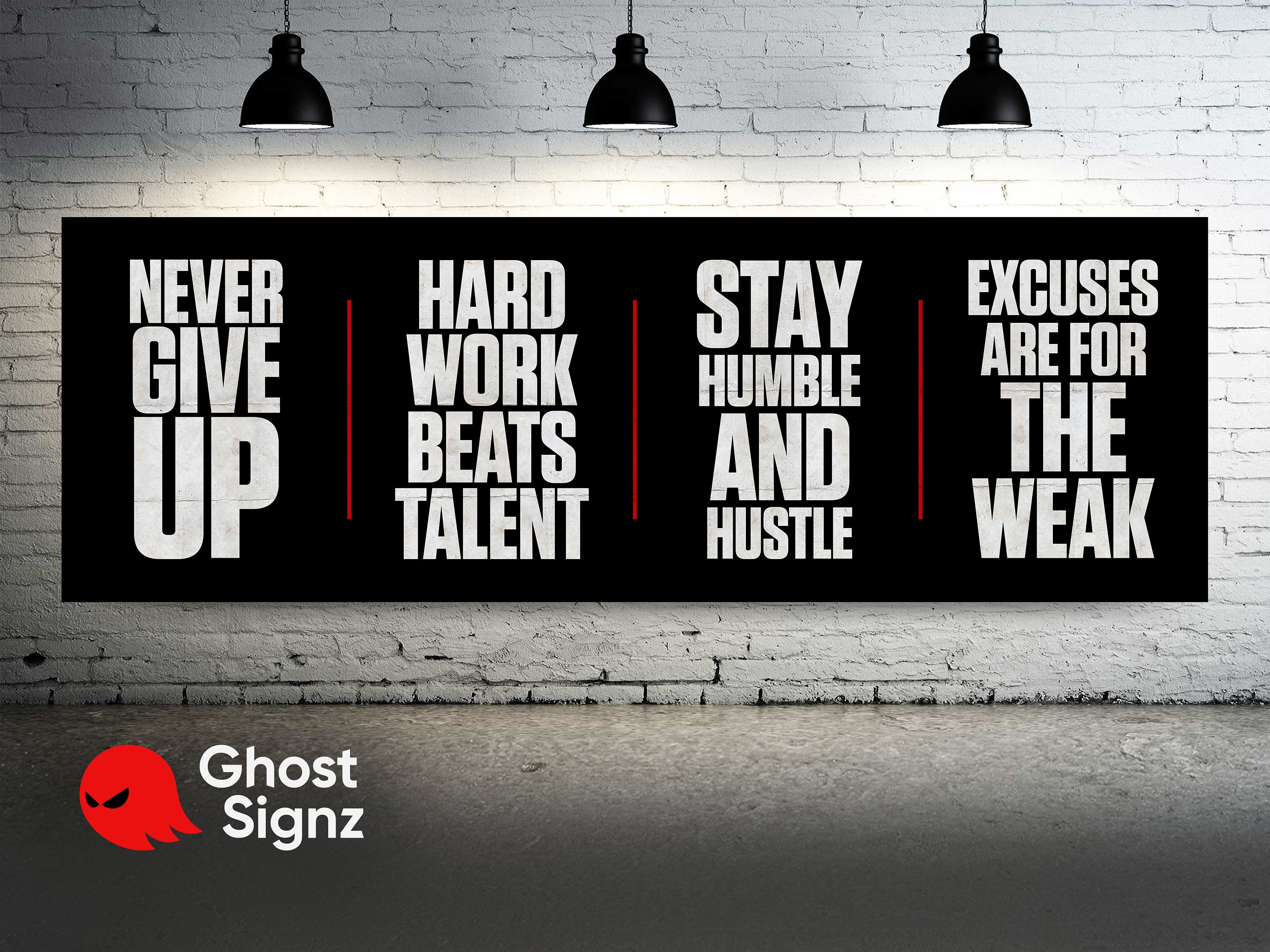 Multi Quote Gym Banner Sign Poster Motivational Home Family - Etsy