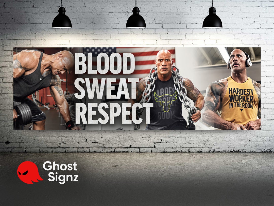 Dwayne Johnson THE ROCK Home Gym Wall Banner Decor - Sign Poster ...